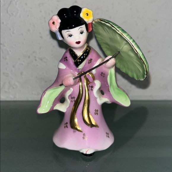 Art | Vintage Geisha Girl With Umbrella Ceramic Figurine Japan 4 12 ...